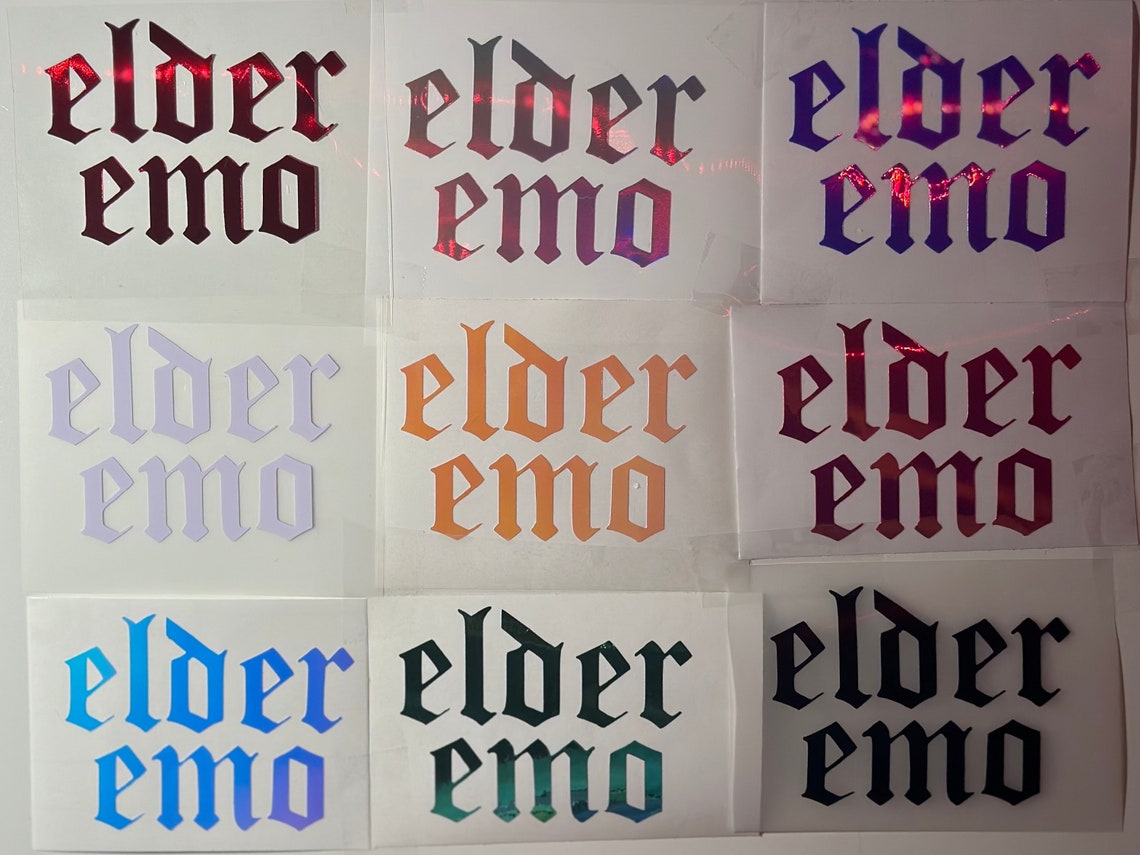 Elder Emo Decal Vinyl Sticker - Etsy
