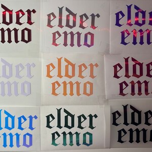 Elder Emo Decal Vinyl Sticker - Etsy