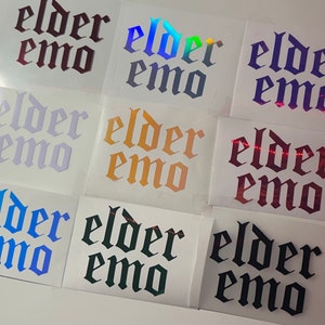 Elder Emo Decal Vinyl Sticker - Etsy
