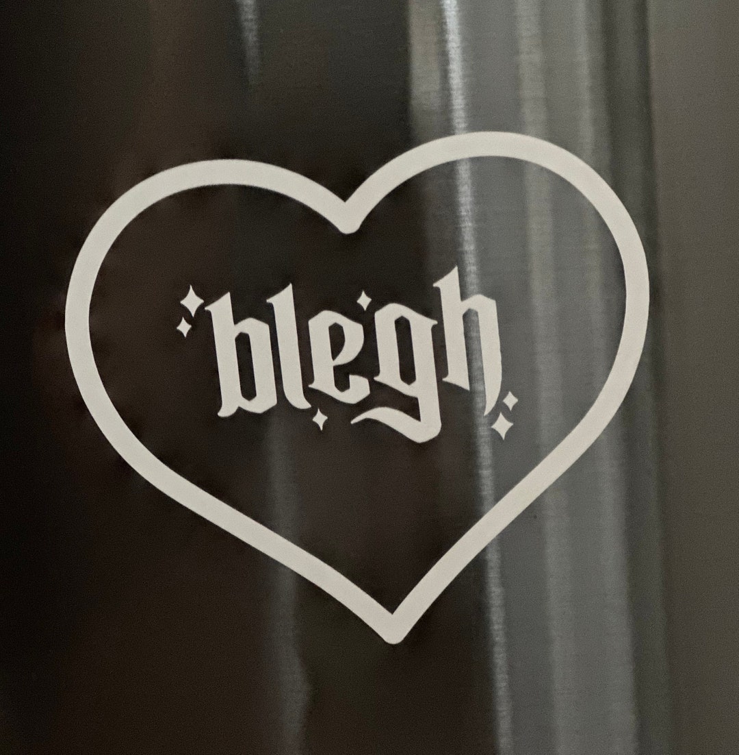 Blegh Heart Metal Decal Vinyl Sticker - Etsy