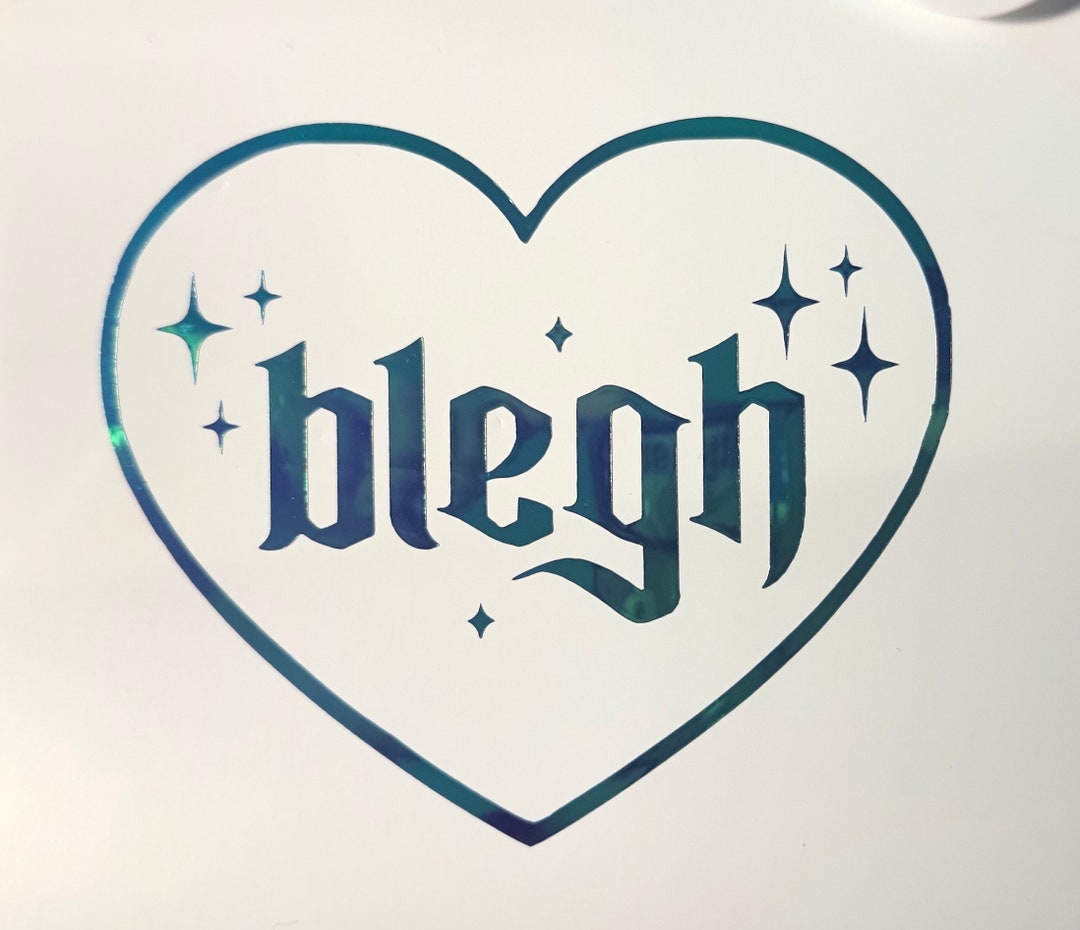 Blegh Heart Metal Decal Vinyl Sticker - Etsy
