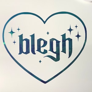Blegh Heart Metal Decal Vinyl Sticker - Etsy