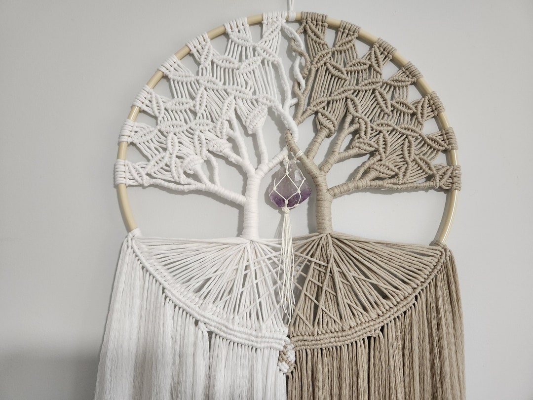Macrame Double Tree of Life Intertwining Tree of Life Wall - Etsy