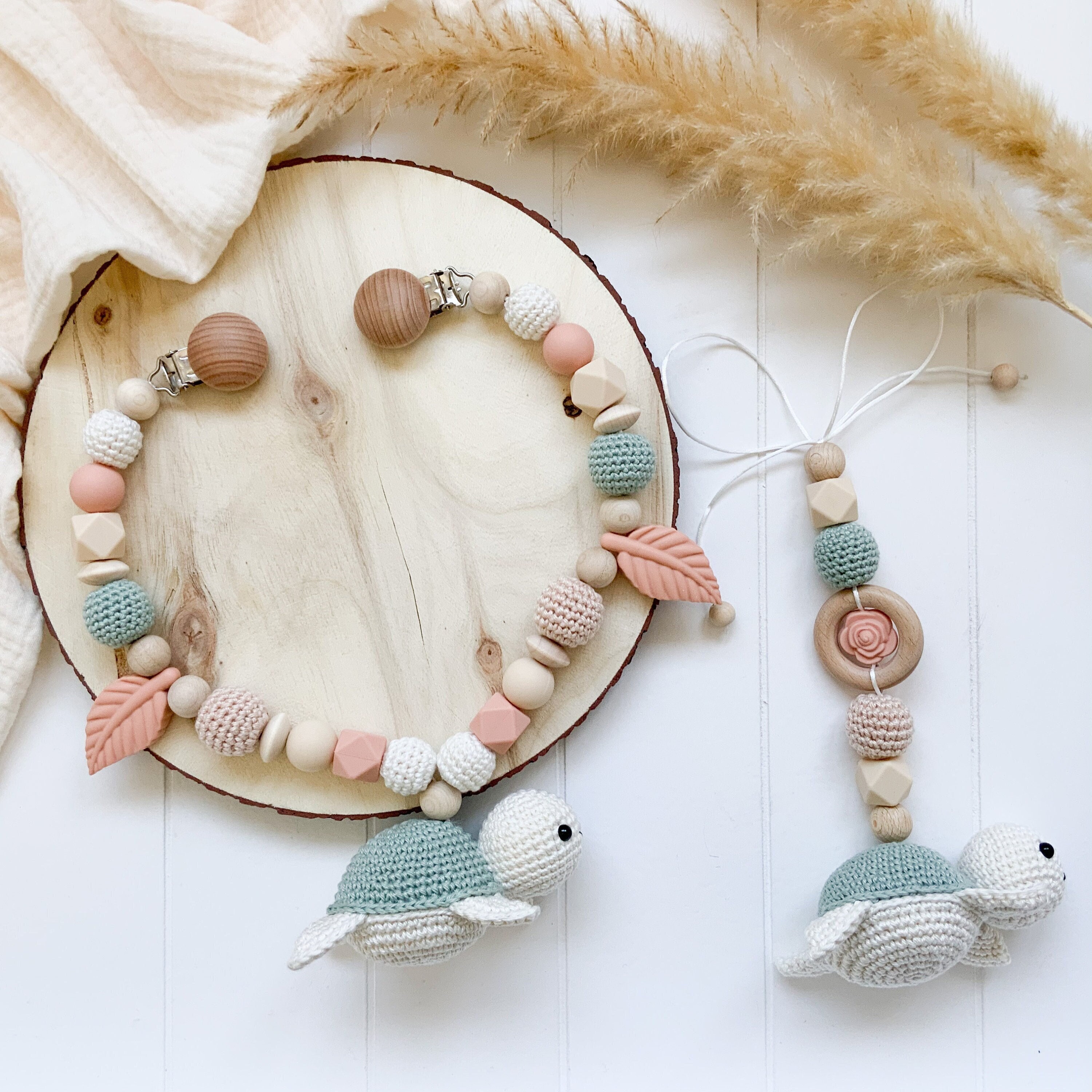 Turtle Sand Stroller Chain Babygym Pendant Play Trapeze Pendant Sparset ...