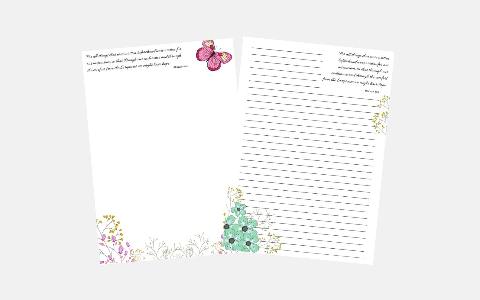 Spring Letter Writing Stationery Set - Etsy