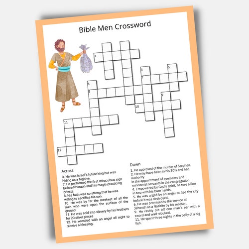 Bible Stories Crossword Puzzle Genesis & Exodus JW - Etsy