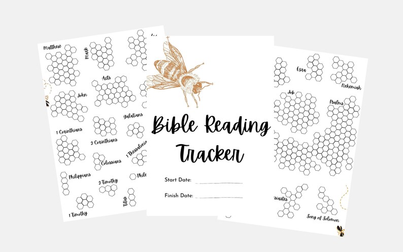 Honey Bee Bible Reading Tracker - Etsy