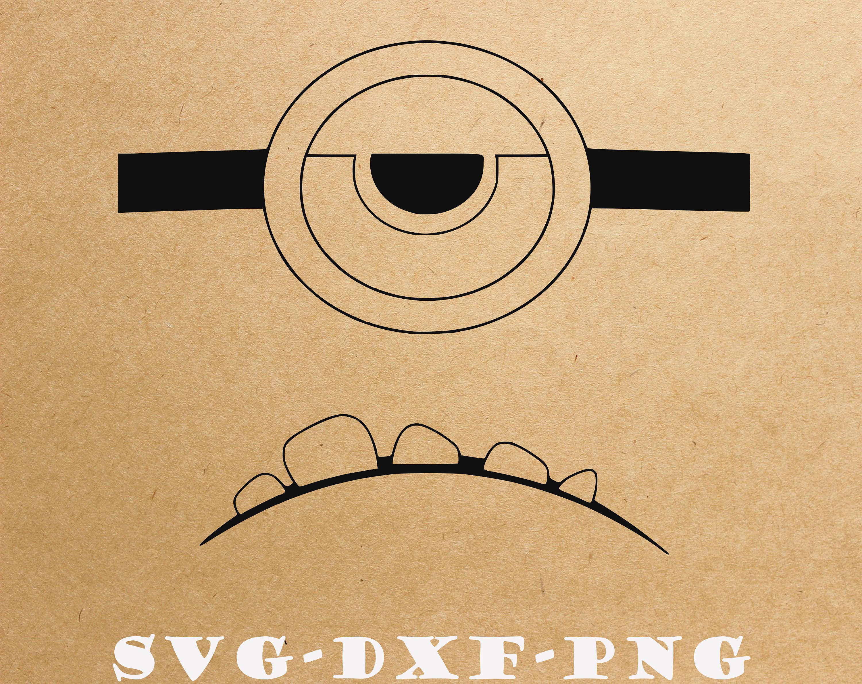 Evil Minion svg Minion Face svg dxf png ClipartDespicable | Etsy