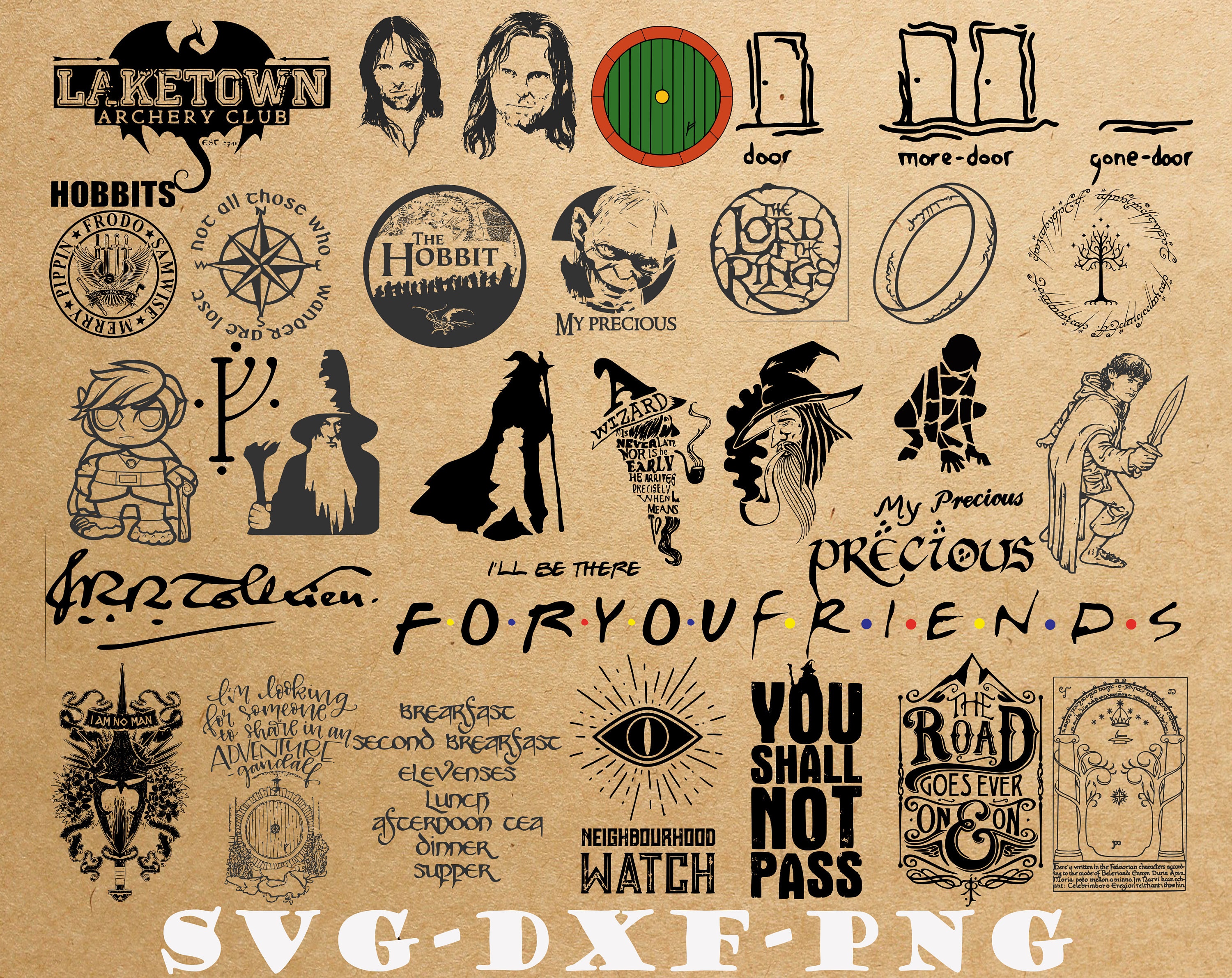 The Hobbit Bundle svg The Hobbit svg dxf png ClipartSVG | Etsy