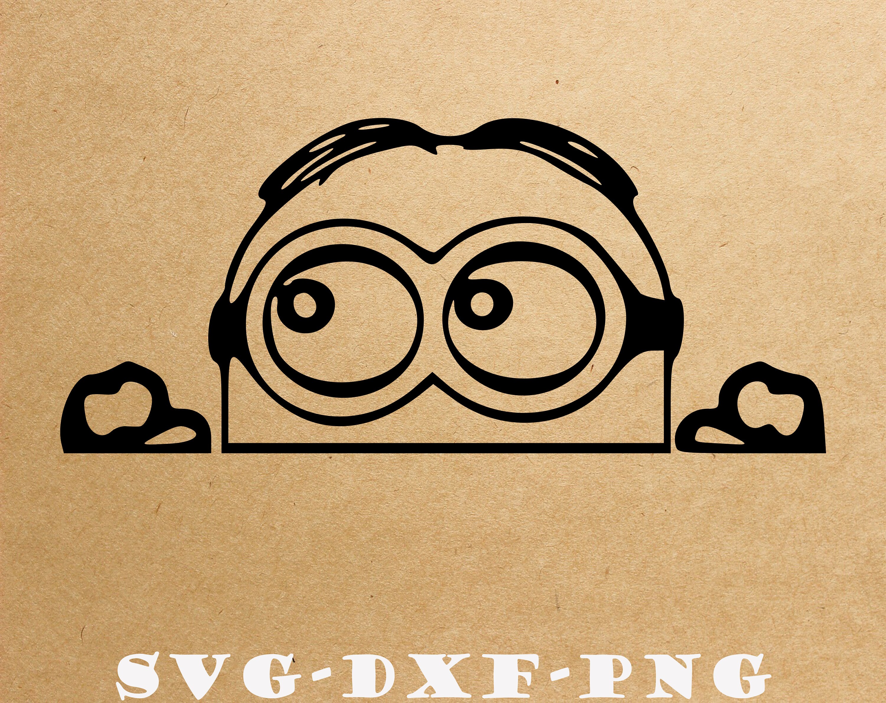 Peeking Minion svg Minion Face svg dxf png | Etsy