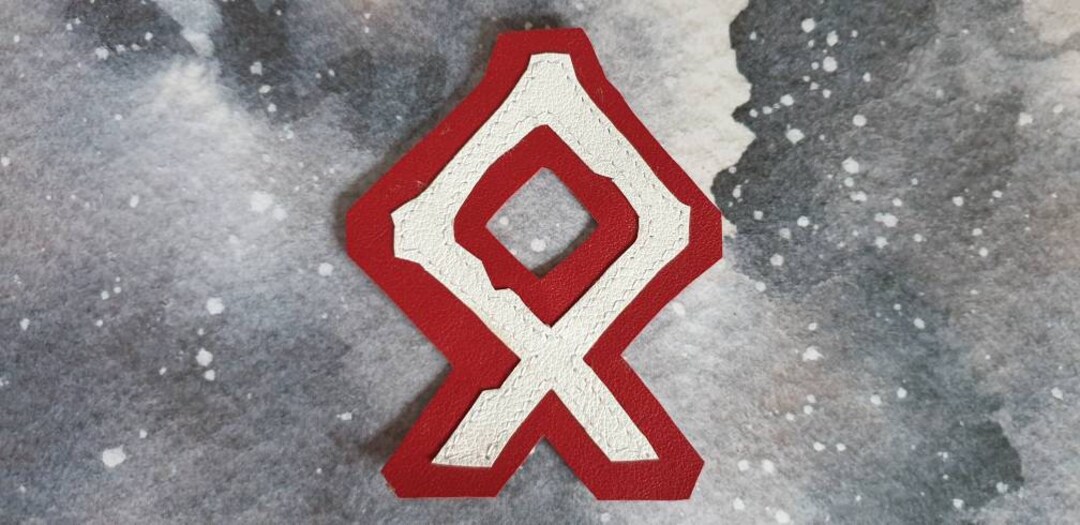 OTHALA Rune Made of Fine Glove Leather Patch in Dark - Etsy