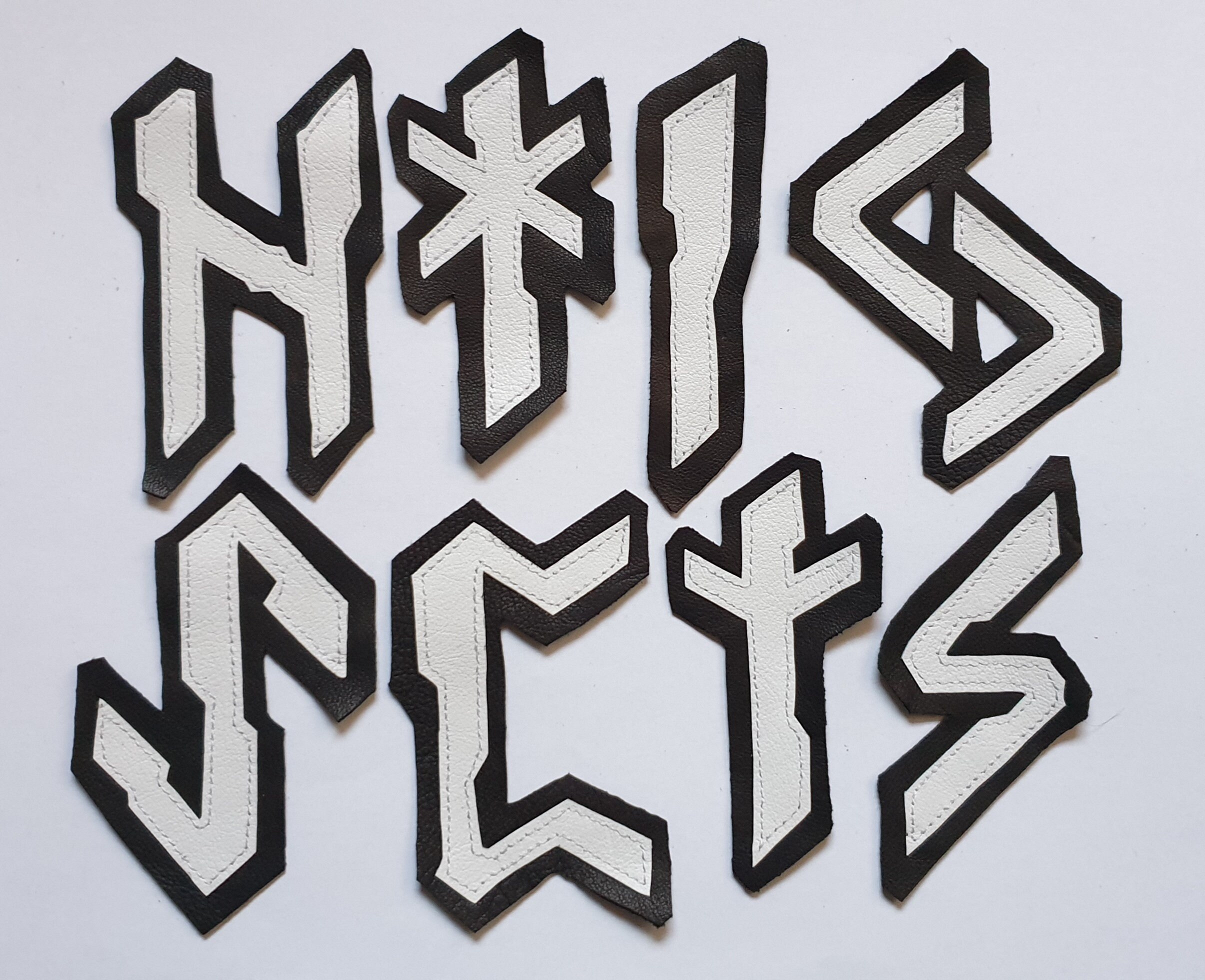 NECROMANCER RUNES Runes in Fine Glove Leather Patch // | Etsy UK