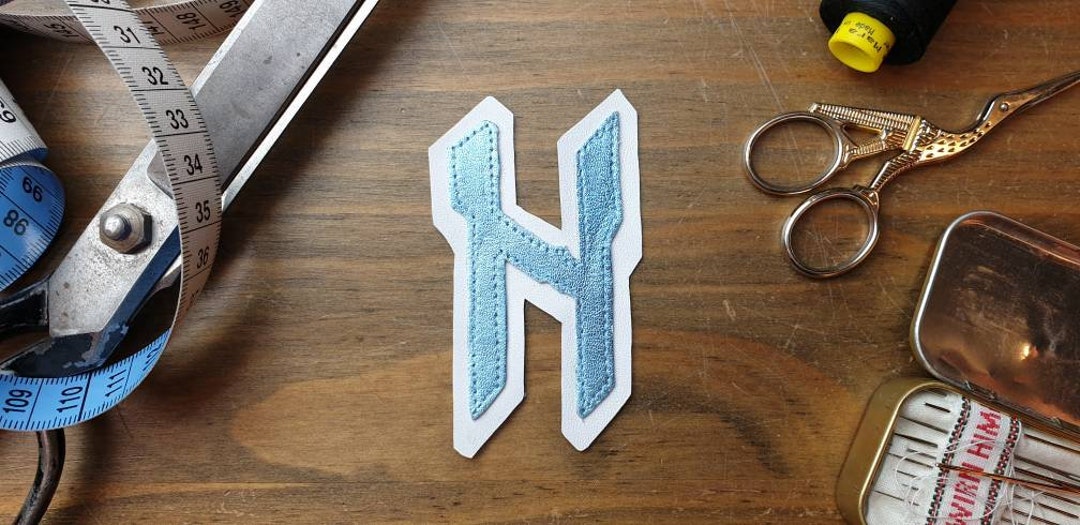 HAGALAZ Rune Made of Fine Glove Leather Patch in Metallic - Etsy