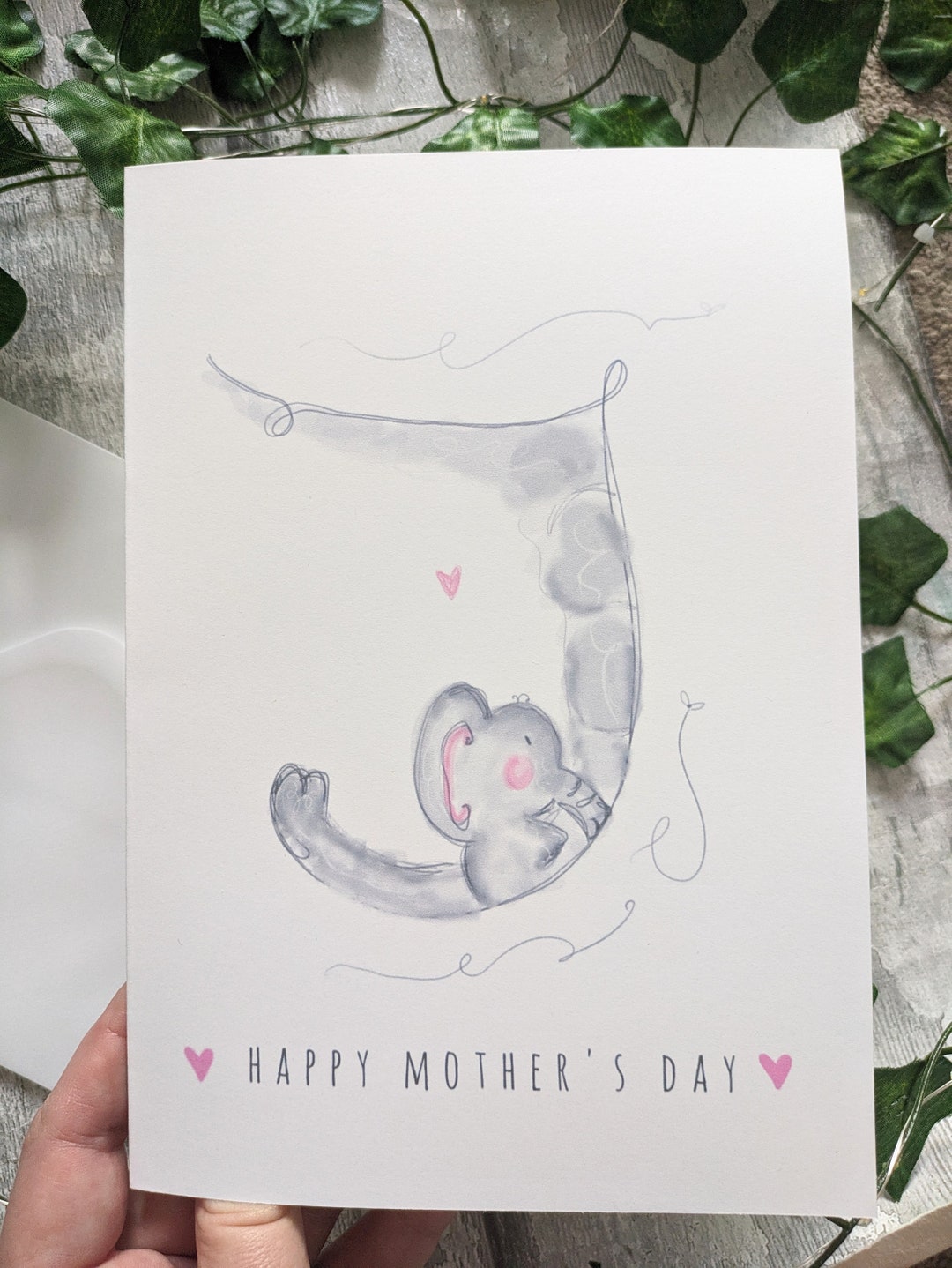 Elephant and Calf, Happy Mother's Day Card Uk, Mother and Baby, Happy ...