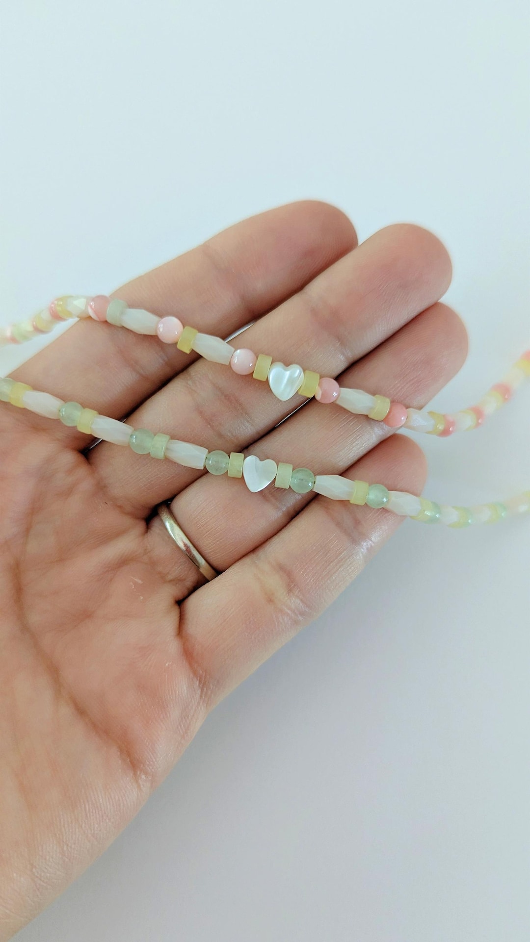 Bead Heart Necklaces for Girls, 14k Gold Filled Girl Gift, Little Girl ...