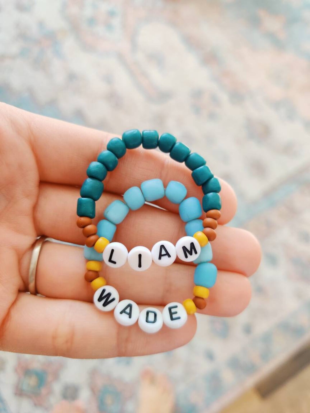 Boy Name Bracelet, Newborn Boy Bracelet, Baby Boy Name Jewelry ...