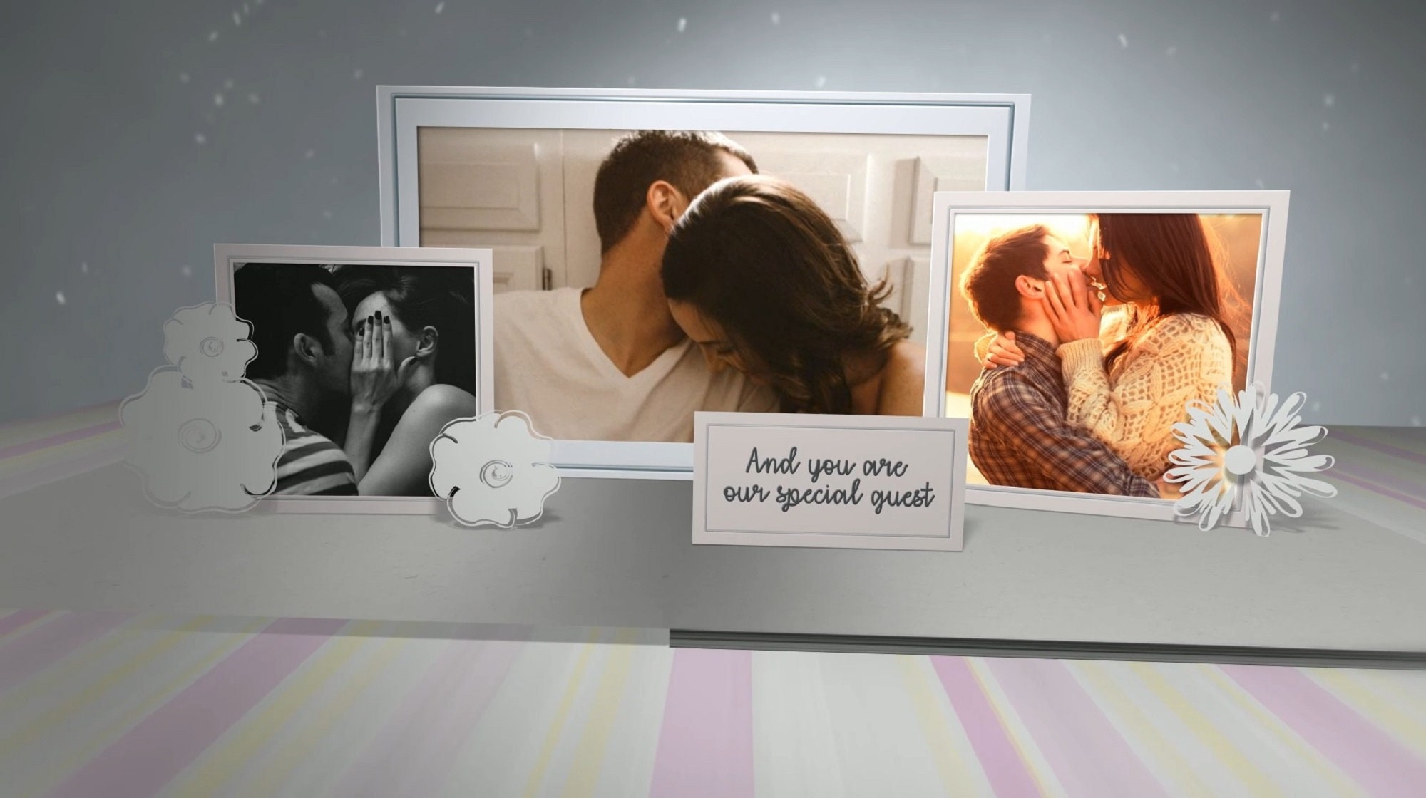 3D Animated Wedding Invitation Card With Photos Music Video - Etsy