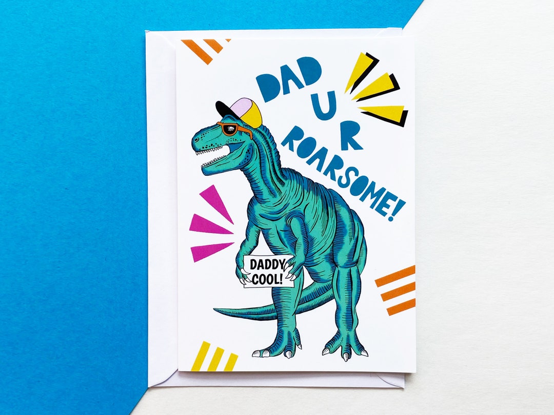 T-rex Father's Day Card, Roarsome Dad, Daddy Cool, Dinosaur Fathers Day ...