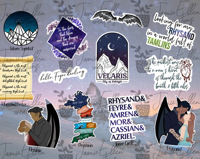 ACOTAR Sticker Set and Individual for Kindle, Water Bottles and More - Etsy