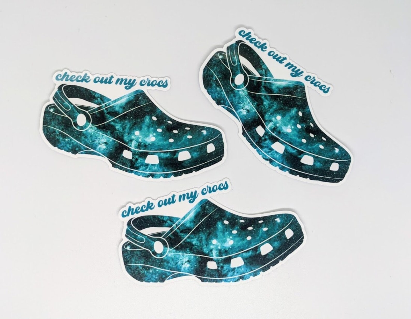 Crocs Sticker / Funny Crocs Sticker / Galaxy Crocs / Check Out | Etsy