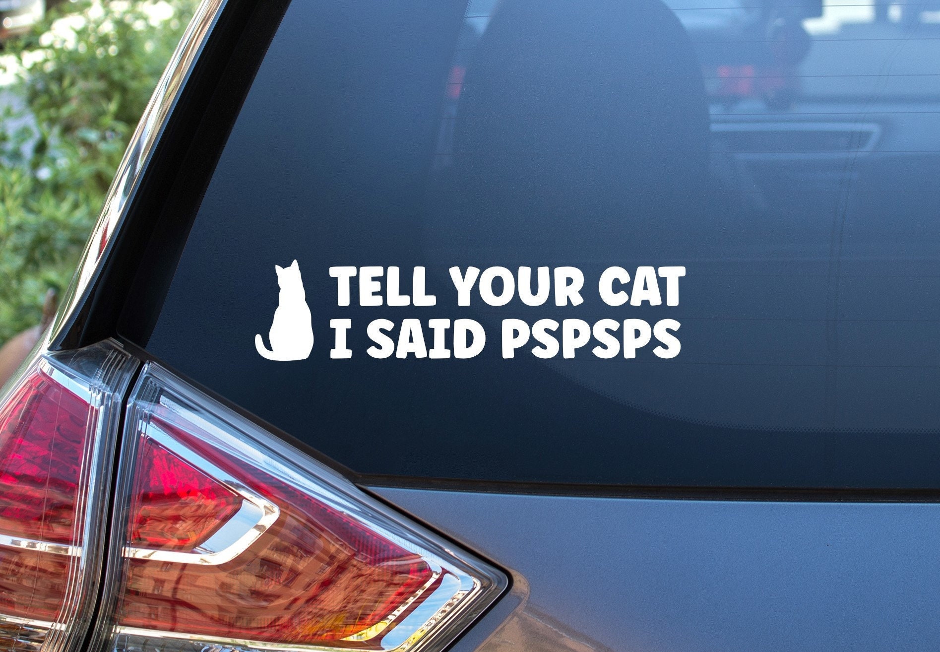 Cat Car Decal Car Sticker Funny Car Decal Vinyl Decal | Etsy