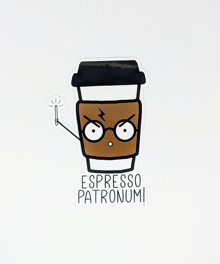 Coffee Sticker Espresso Sticker Funny Custom Sticker | Etsy