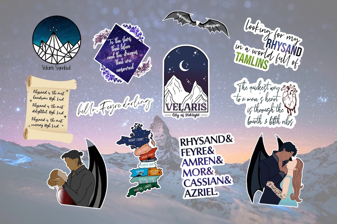 ACOTAR Inspired Stickers Feysand Stickers Velaris Stickers - Etsy
