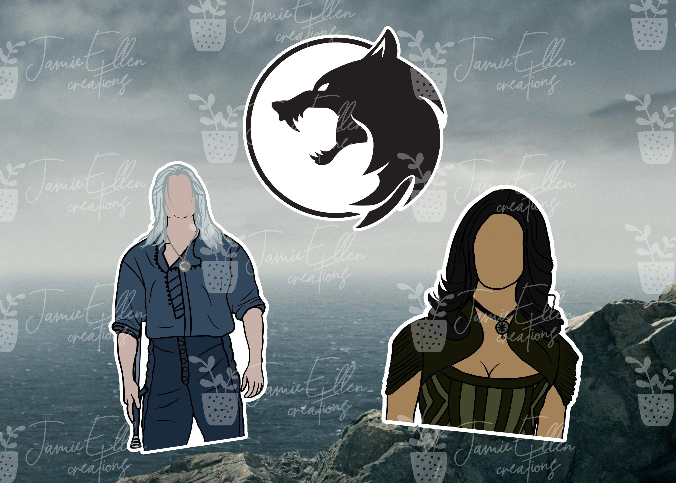 Witcher Stickers Geralt Sticker Yennifer Sticker Vinyl | Etsy