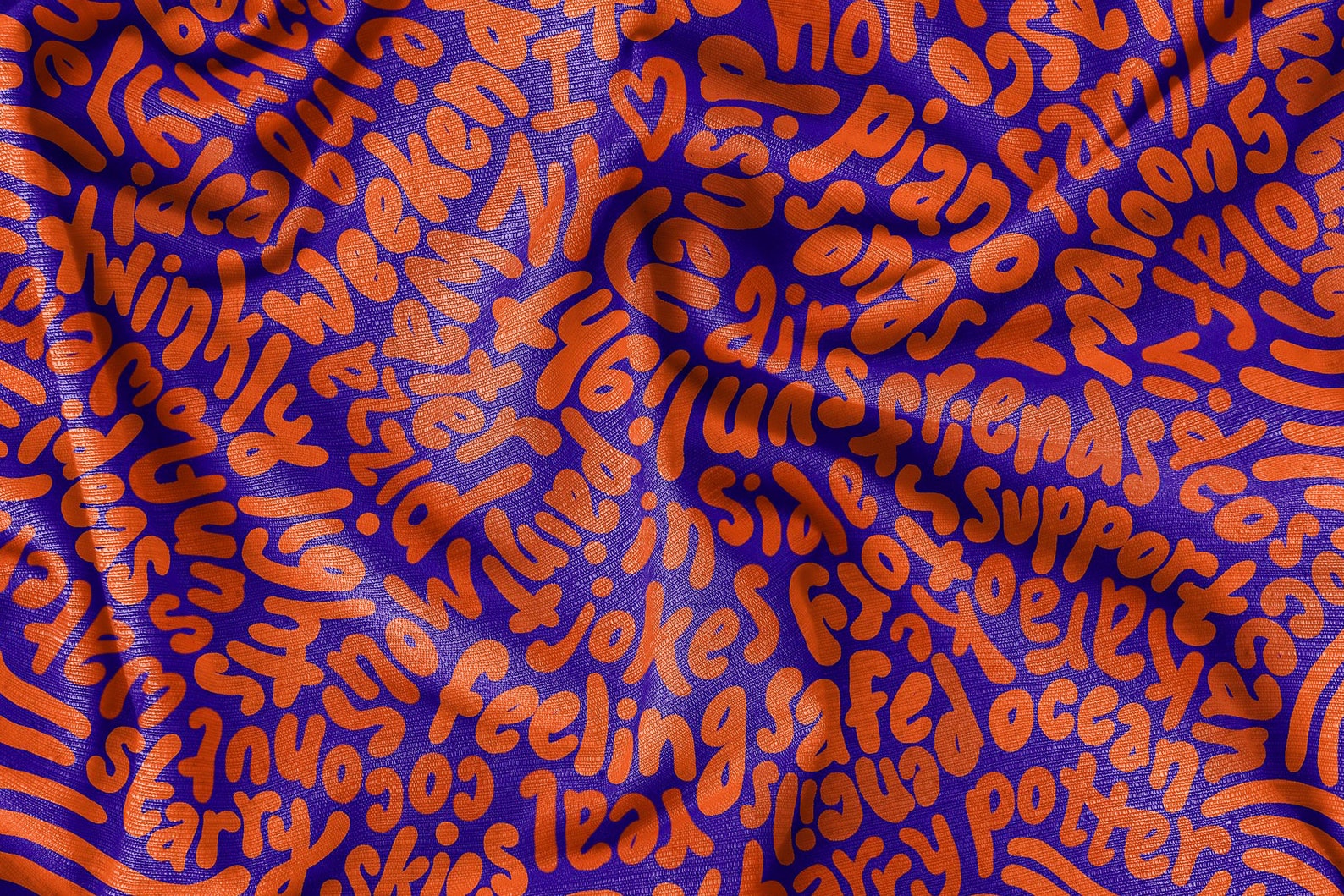 Custom Words Silk Scarf | Personalize Your Story | Xmas Holiday Wedding ...