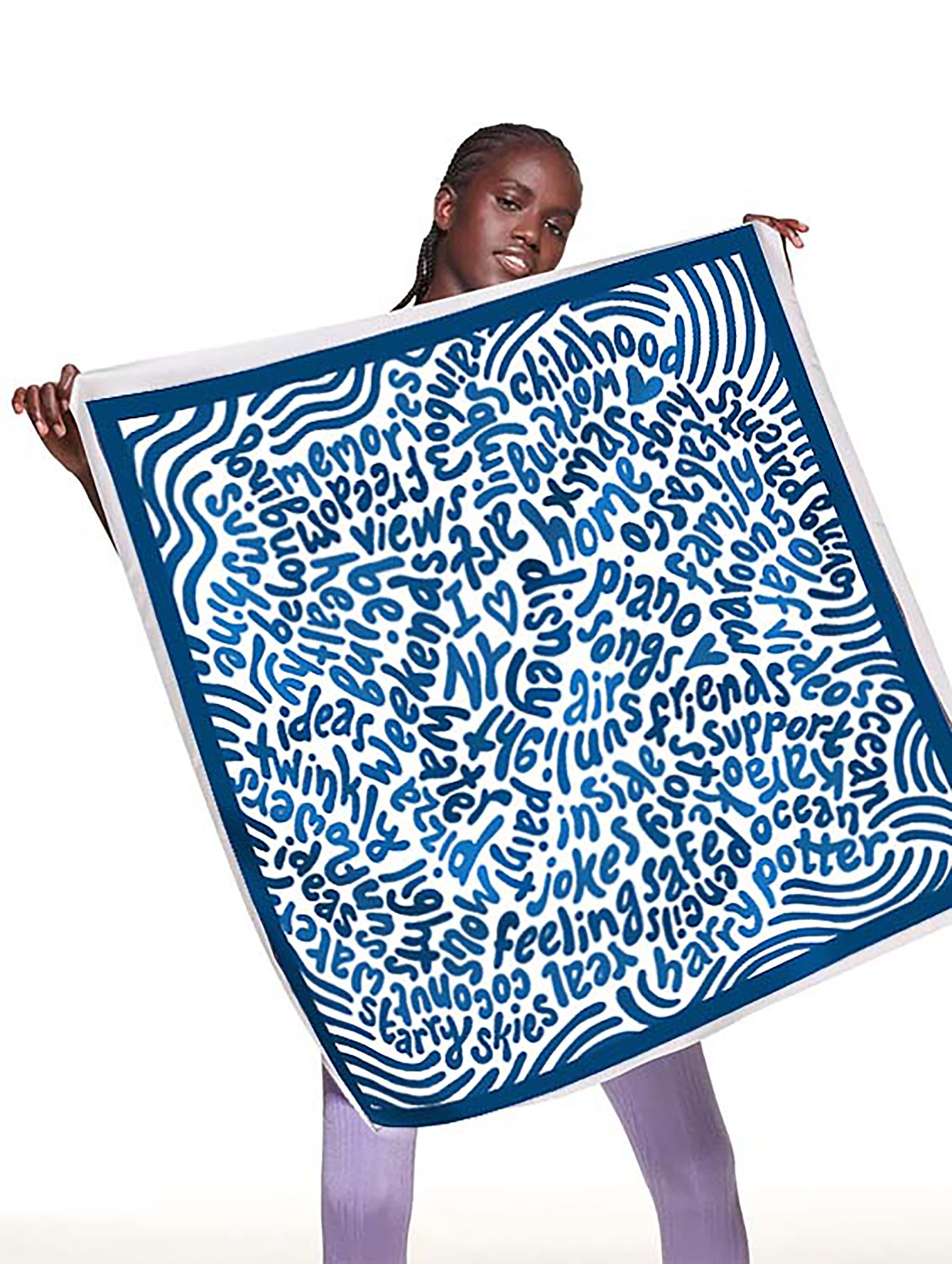 Custom Words Silk Scarf | Gratitude Print | Christmas Holiday Wedding ...