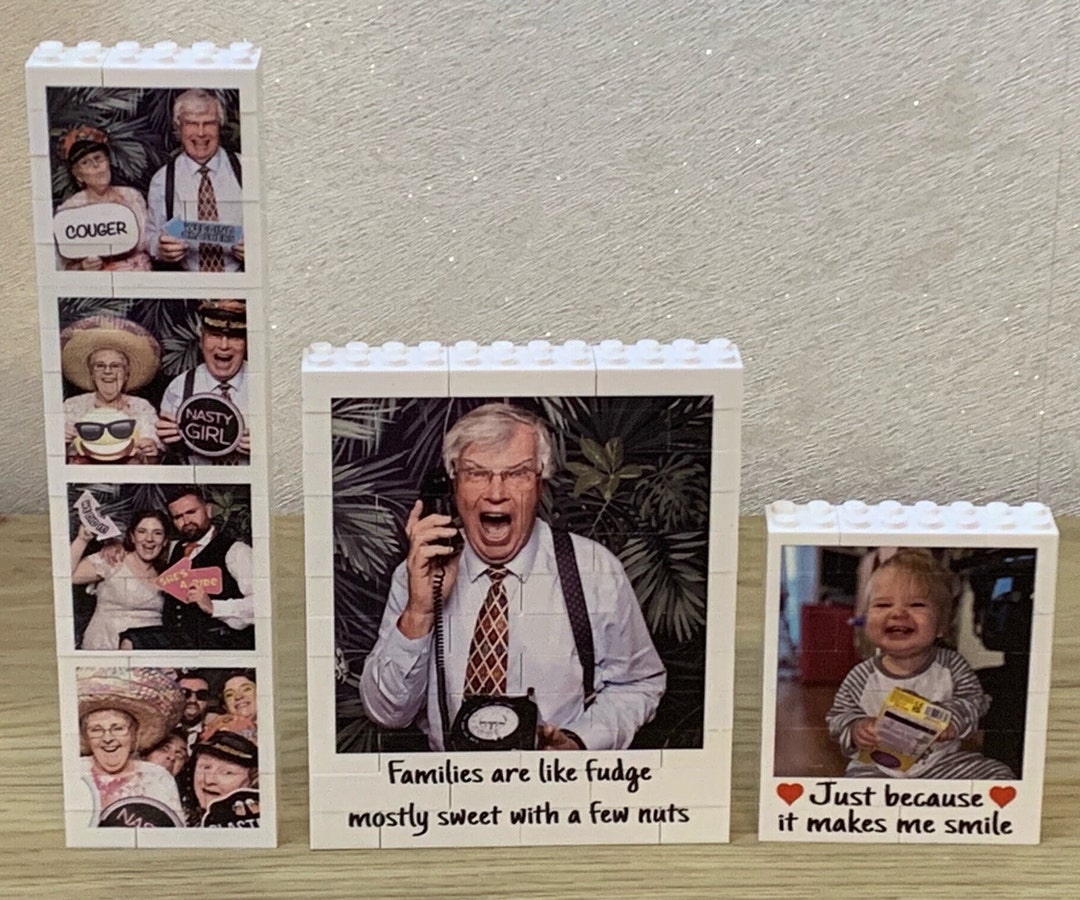 Custom Lego Photo Booth Picture or Poloroid Style Personalised Building ...