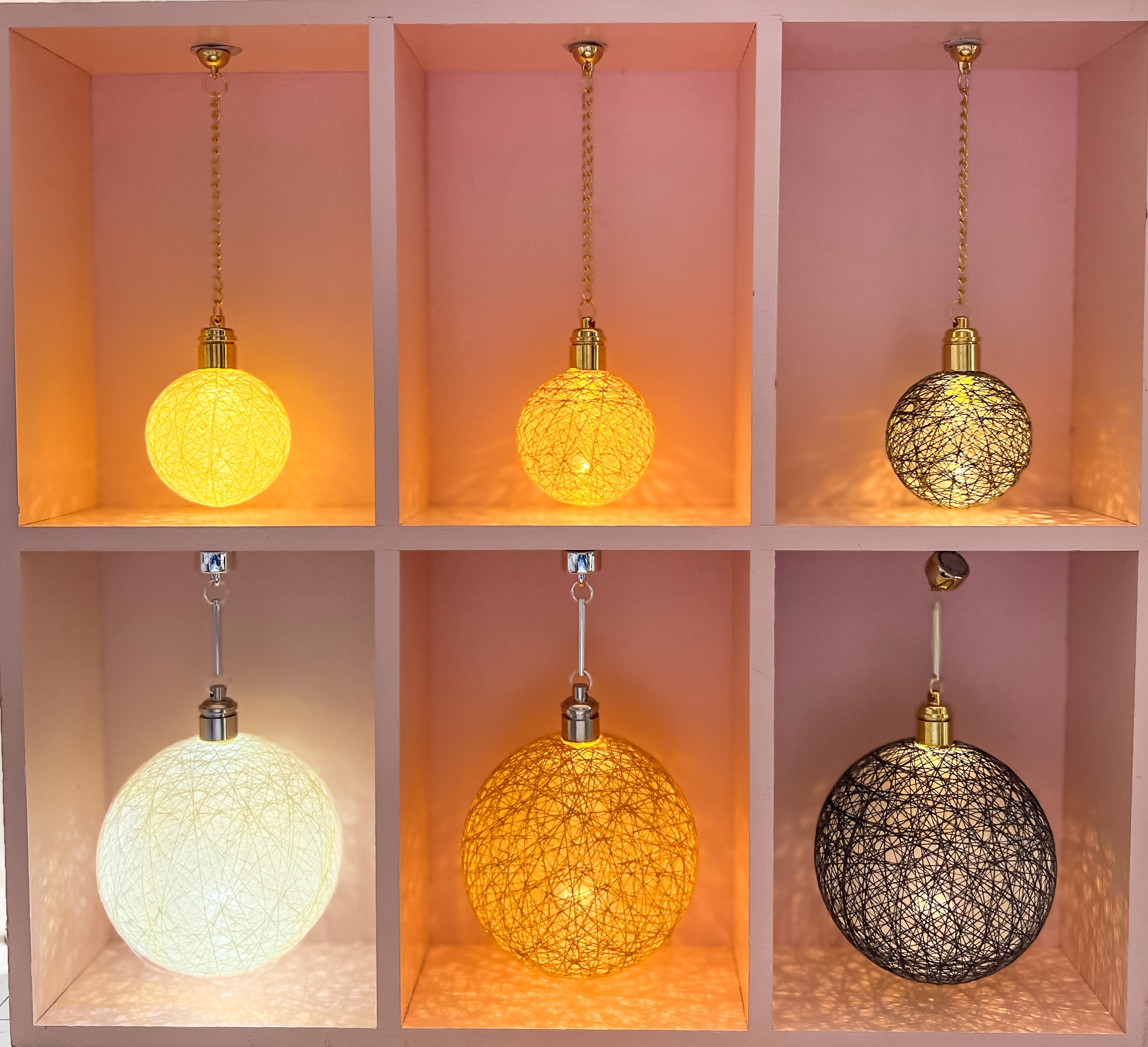 Modern Dollhouse Light: 40mm String Ball, Gold, 1/12 Scale - Etsy