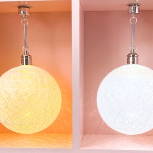 Modern Dollhouse LED Pendant Light: 40mm String Ball, 1/12 Scale - Etsy