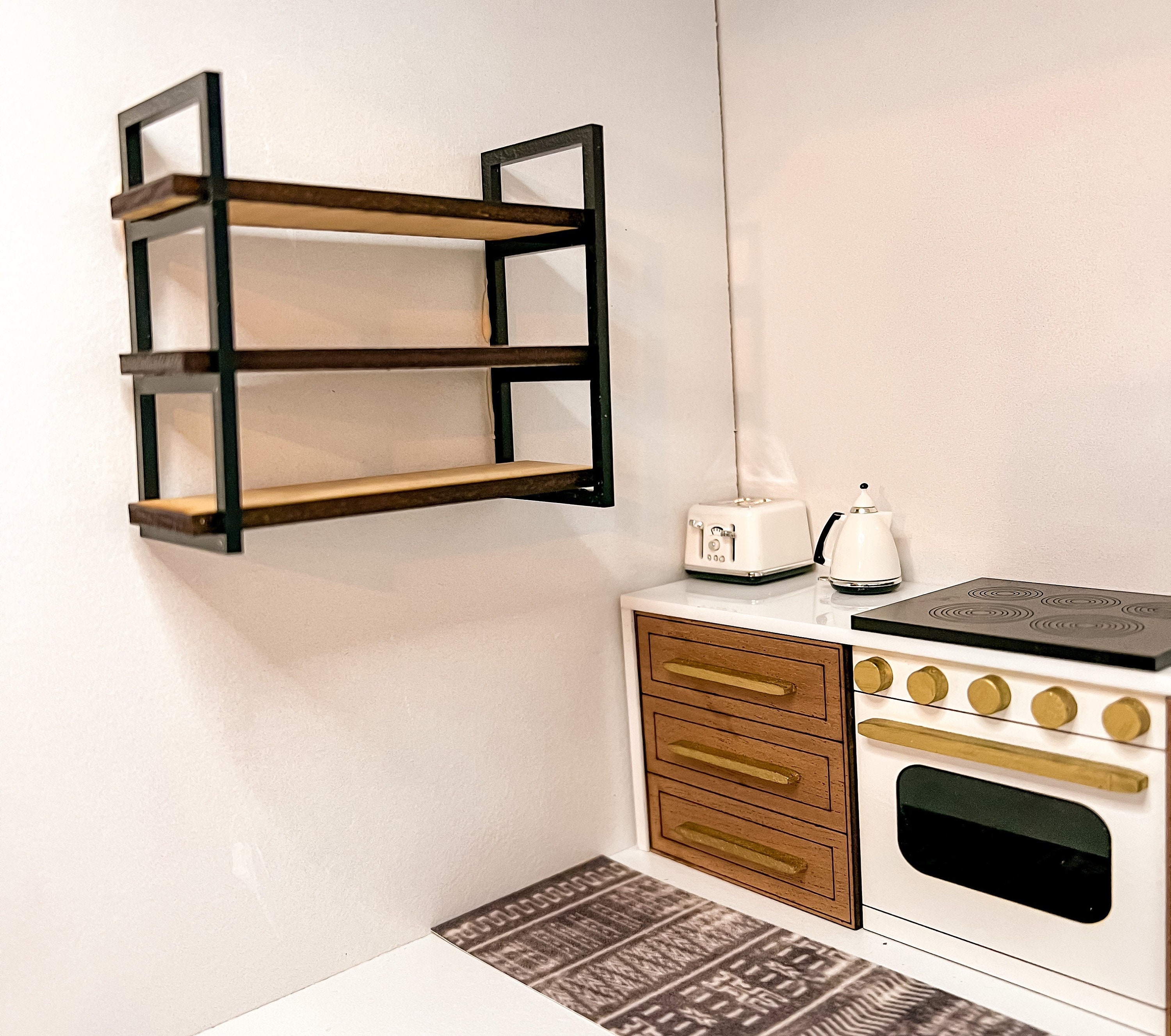 Modern Dollhouse Shelves. Framed Shelf. 1:12 Scale. - Etsy