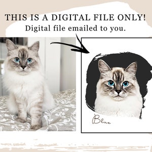 Custom Pet Portrait Digital Download File or Print for Dog Mom or Dad ...