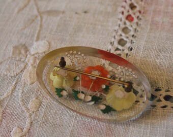 Celluloid Brooch - Etsy
