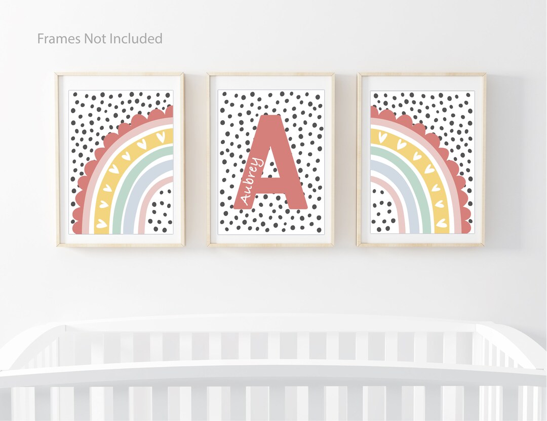 Personalised Bright Rainbow Dalmatian Posters | Set of 3 Posters ...