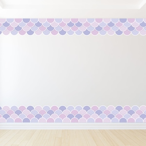 Mermaid Scales Room Border Wall Sticker | Under the Sea | Playroom Wall ...