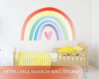 Extra Large Rainbow Wall Sticker Decal Pastel Rainbow | Etsy