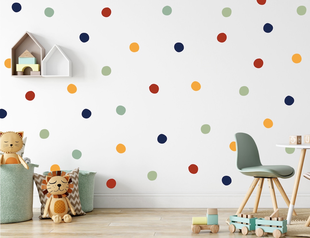 Boho Irregular Spot Polka Dot Wall Sticker Decals | Children's Nursery ...
