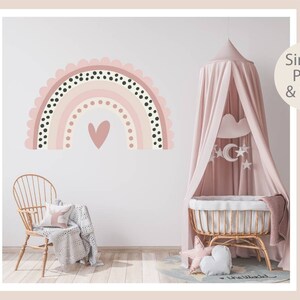 Extra Large Pink Rainbow Wall Sticker Decal | Children's Nursery Wall ...