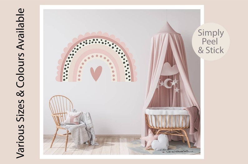 Extra Large Pink Rainbow Wall Sticker Decal Children's | Etsy