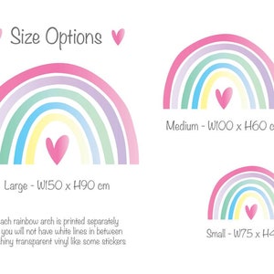 Extra Large Rainbow Wall Sticker Decal | Pastel Rainbow Sticker ...