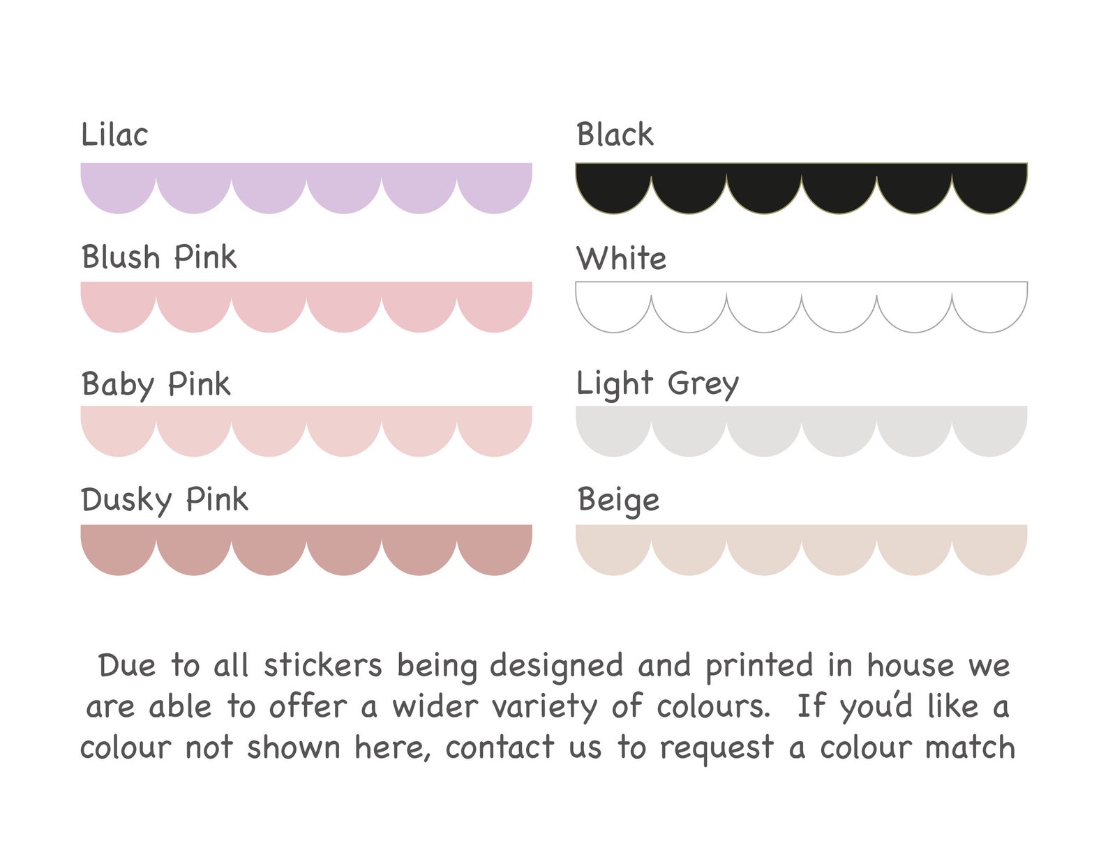 Scallop Wall Border Sticker Decals | Playroom Wall Stickers | Self ...