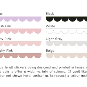 Scallop Wall Border Sticker Decals | Playroom Wall Stickers | Self ...