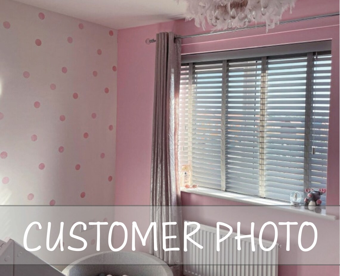 Pink Watercolour Polka Dot Wall Sticker Decals - Etsy