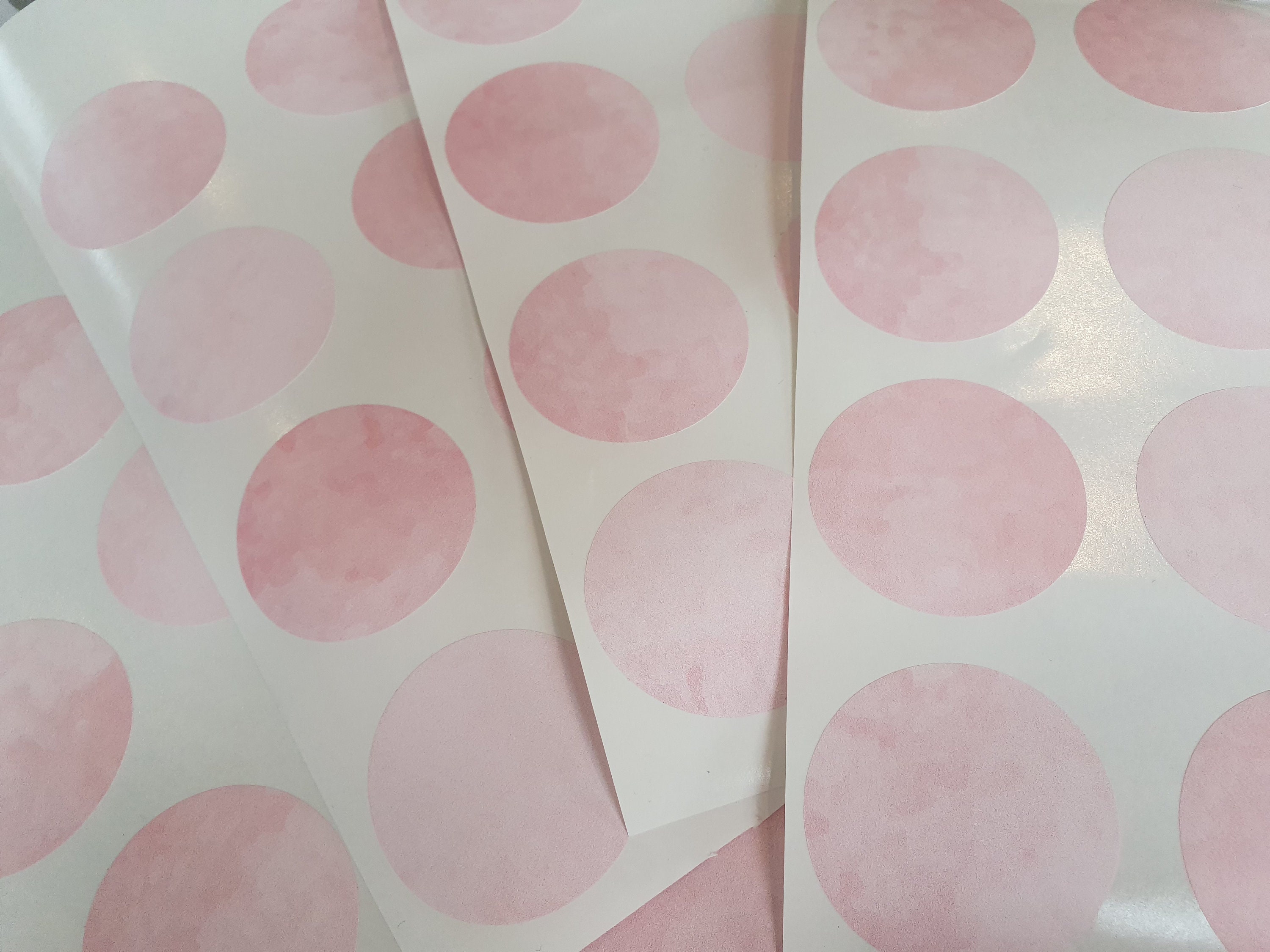 Pink Watercolour Polka Dot Wall Sticker Decals | Etsy