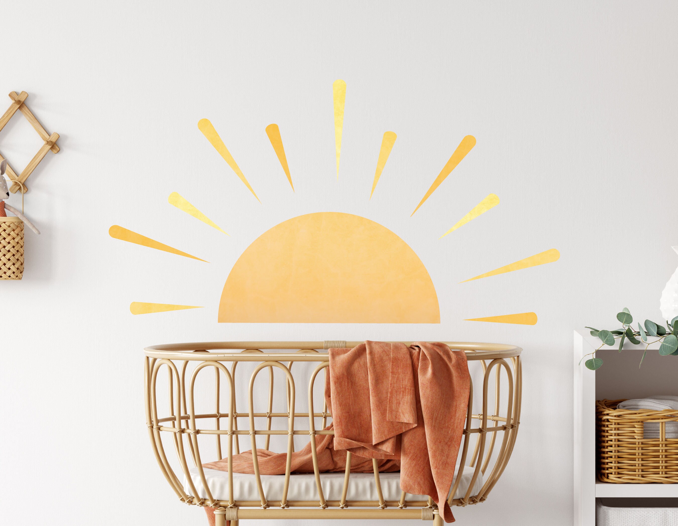 Large Watercolour Sunshine Wall Sticker Decal Children's - Etsy