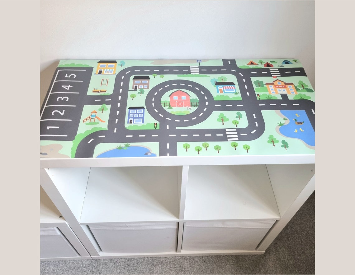 Road Map Sticker | IKEA Kallax Hack | Playroom Decor - Etsy
