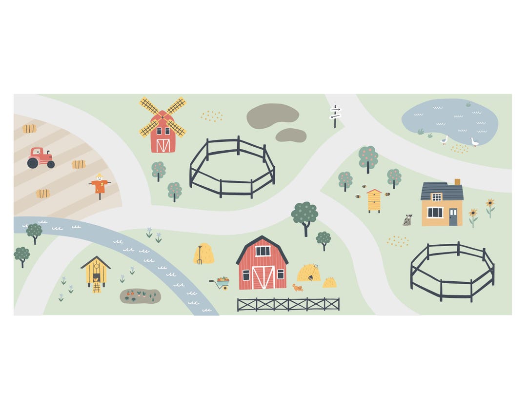 Road Map Furniture Sticker IKEA Trofast Scandi Style | Children's Road ...